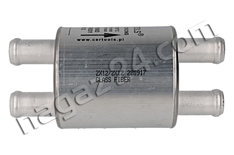 Gas phase filter 2x12/2x12 mm (fiber glass, disposable)